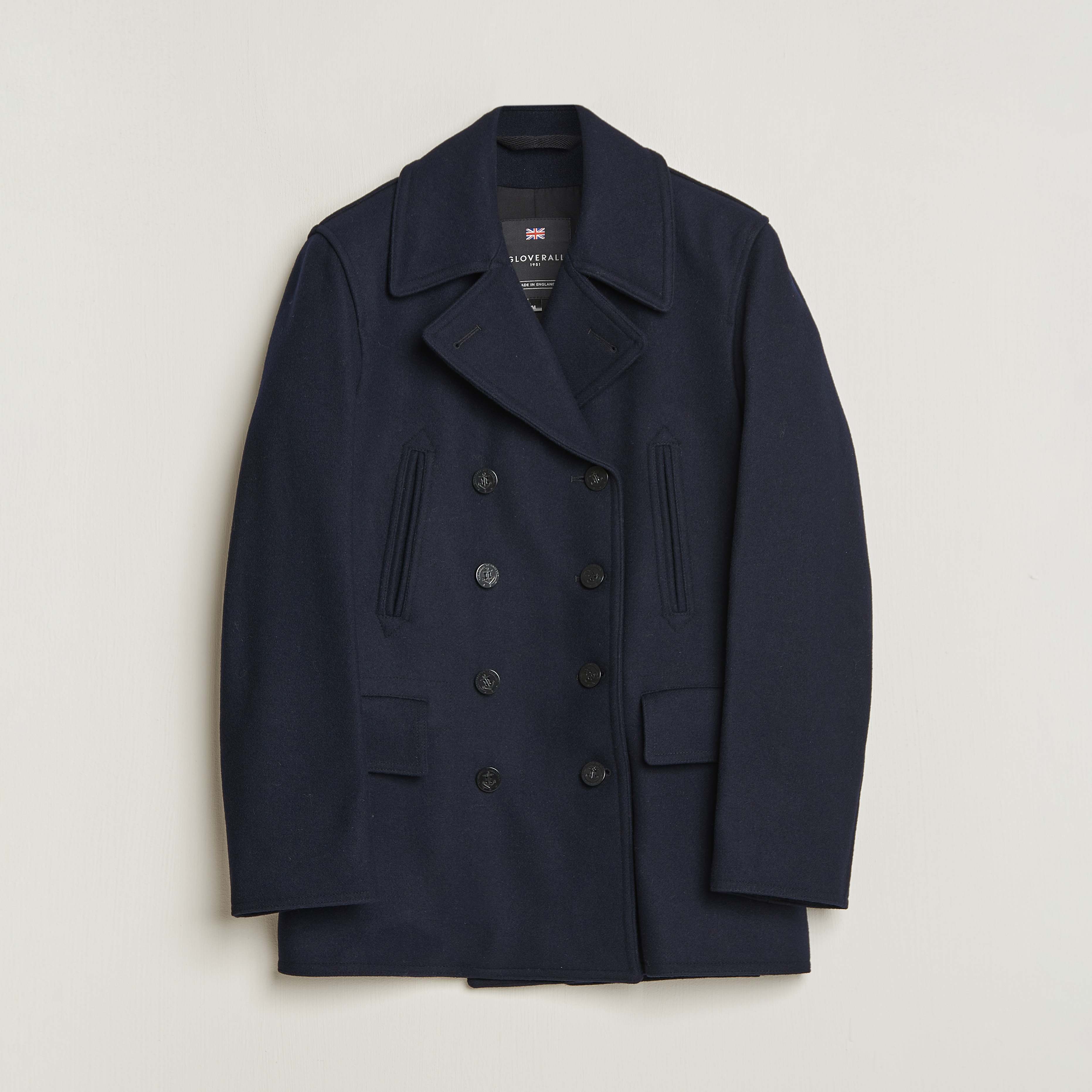 Gloverall Churchill Reefer Peacoat Navy at CareOfCarl.com