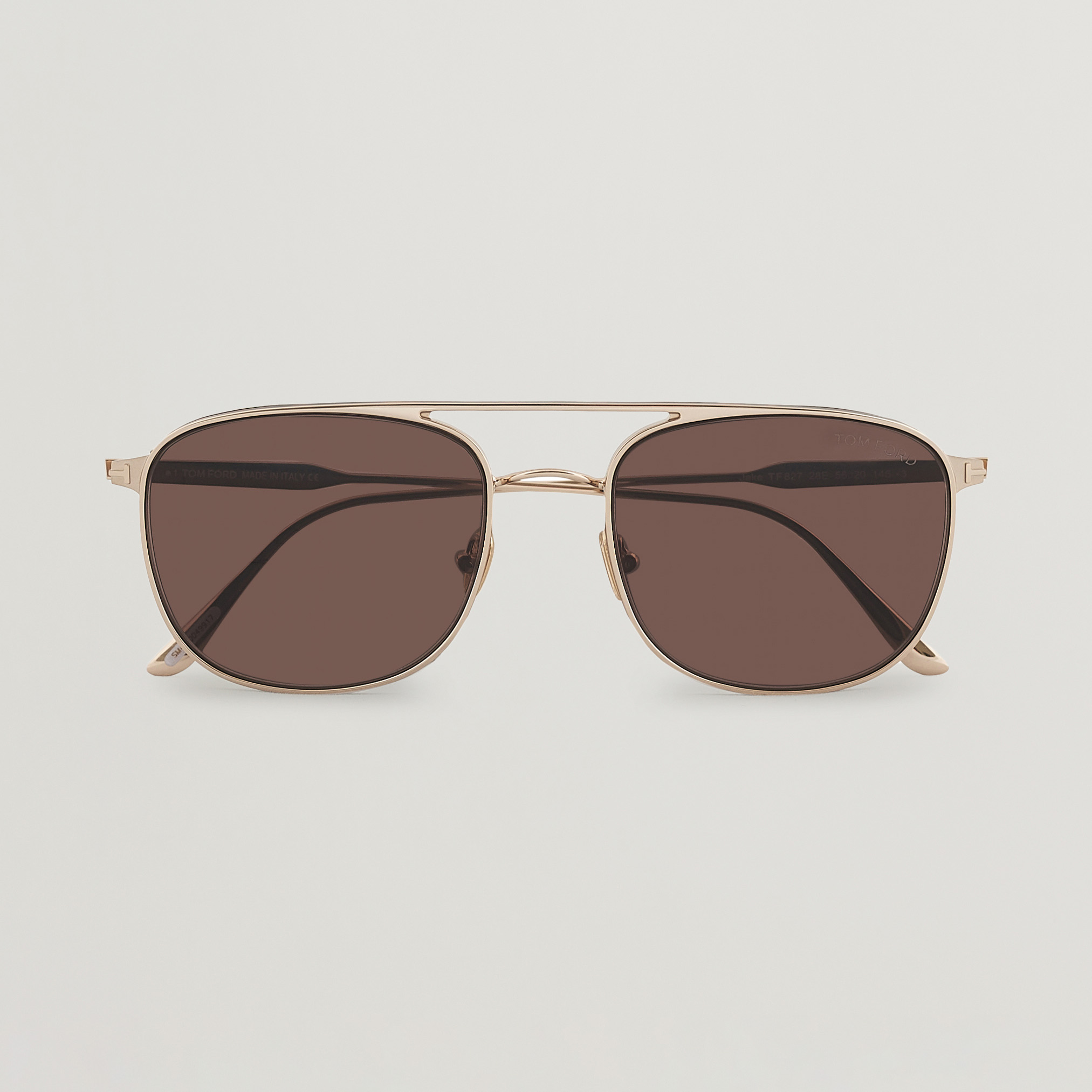 Tom Ford Jake Sunglasses Shiny Rose Gold/Brown at CareOfCarl.com