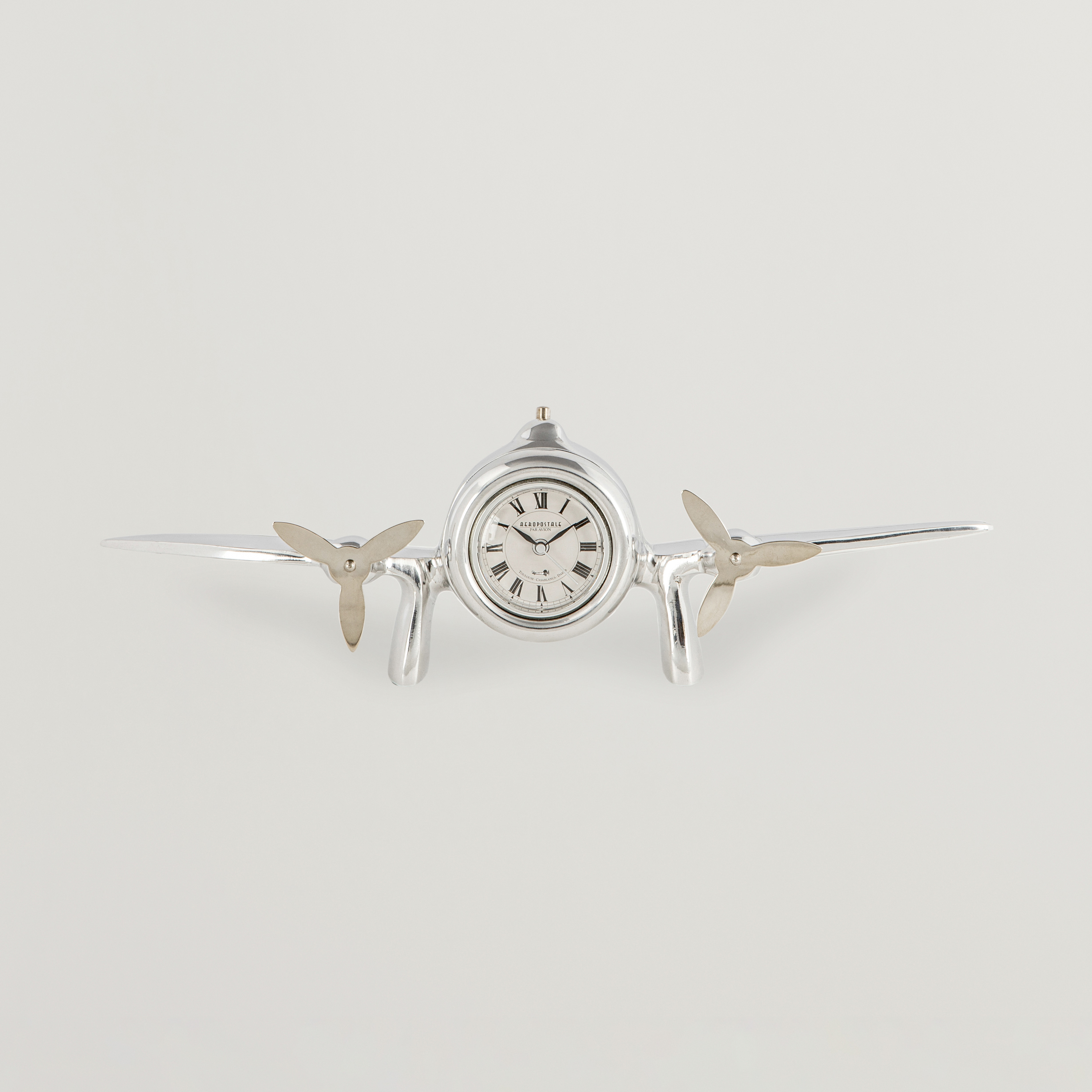 Authentic Models Art Deco Flight Clock Silver at CareOfCarl.com