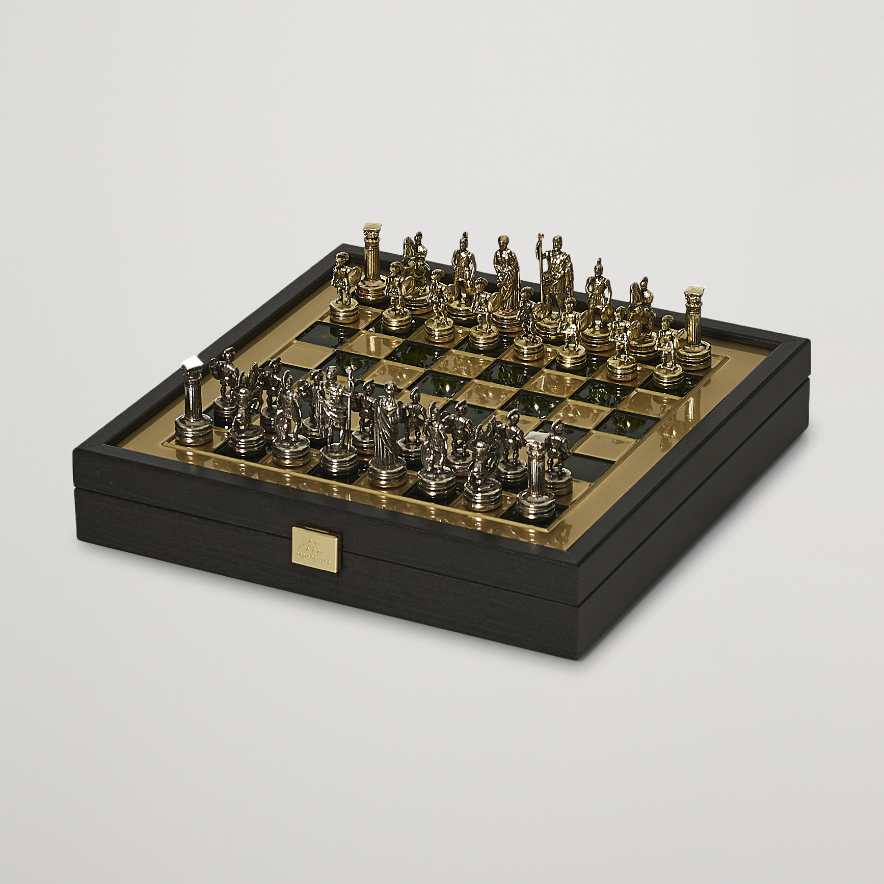 Manopoulos Greek Roman Period Chess Set Green at CareOfCarl.com
