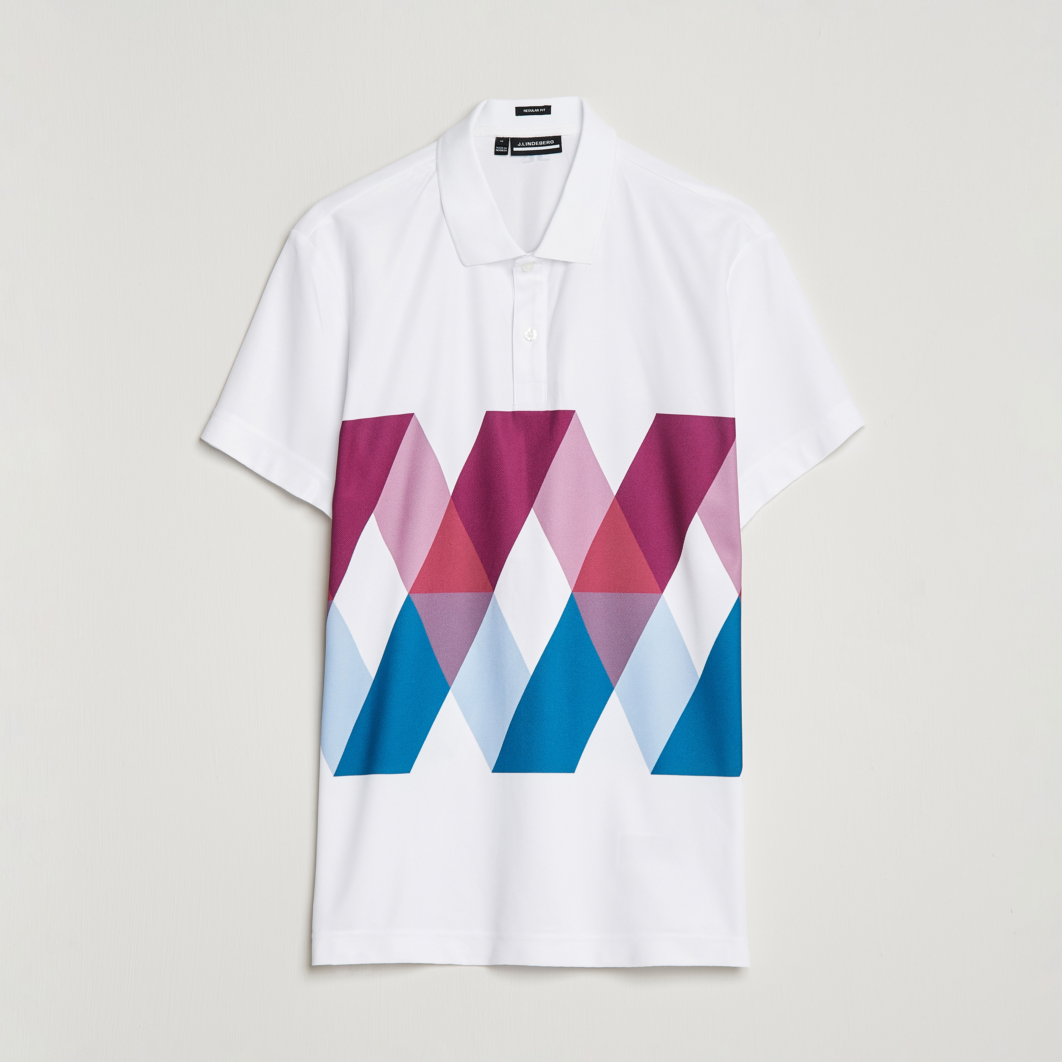 J.Lindeberg Angus Argyle Regular Fit Polo Multi at CareOfCarl.com