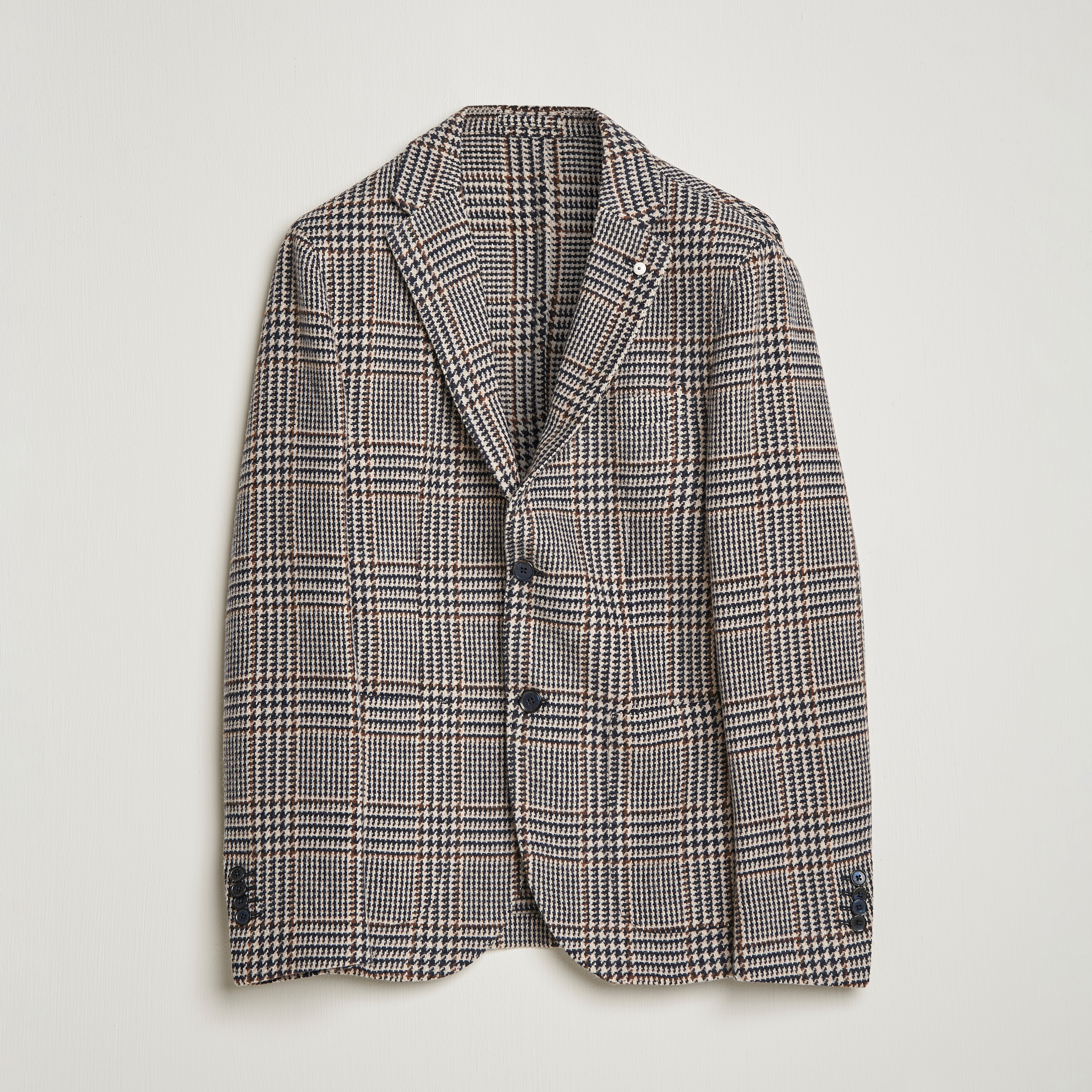 L.B.M. 1911 Jack Overcheck Wool Blazer Navy at CareOfCarl.com
