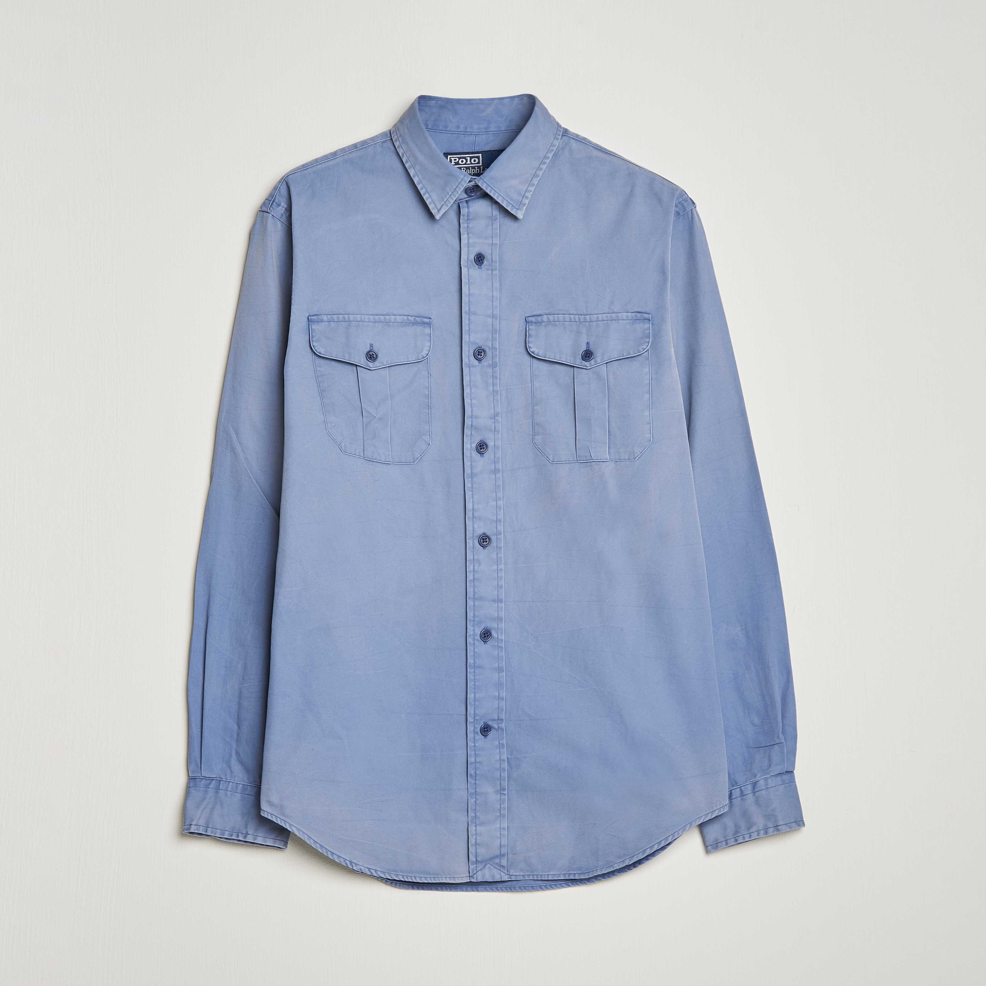 Polo Ralph Lauren Classic Fit Twill Shirt Carson Blue at CareOfCarl.com