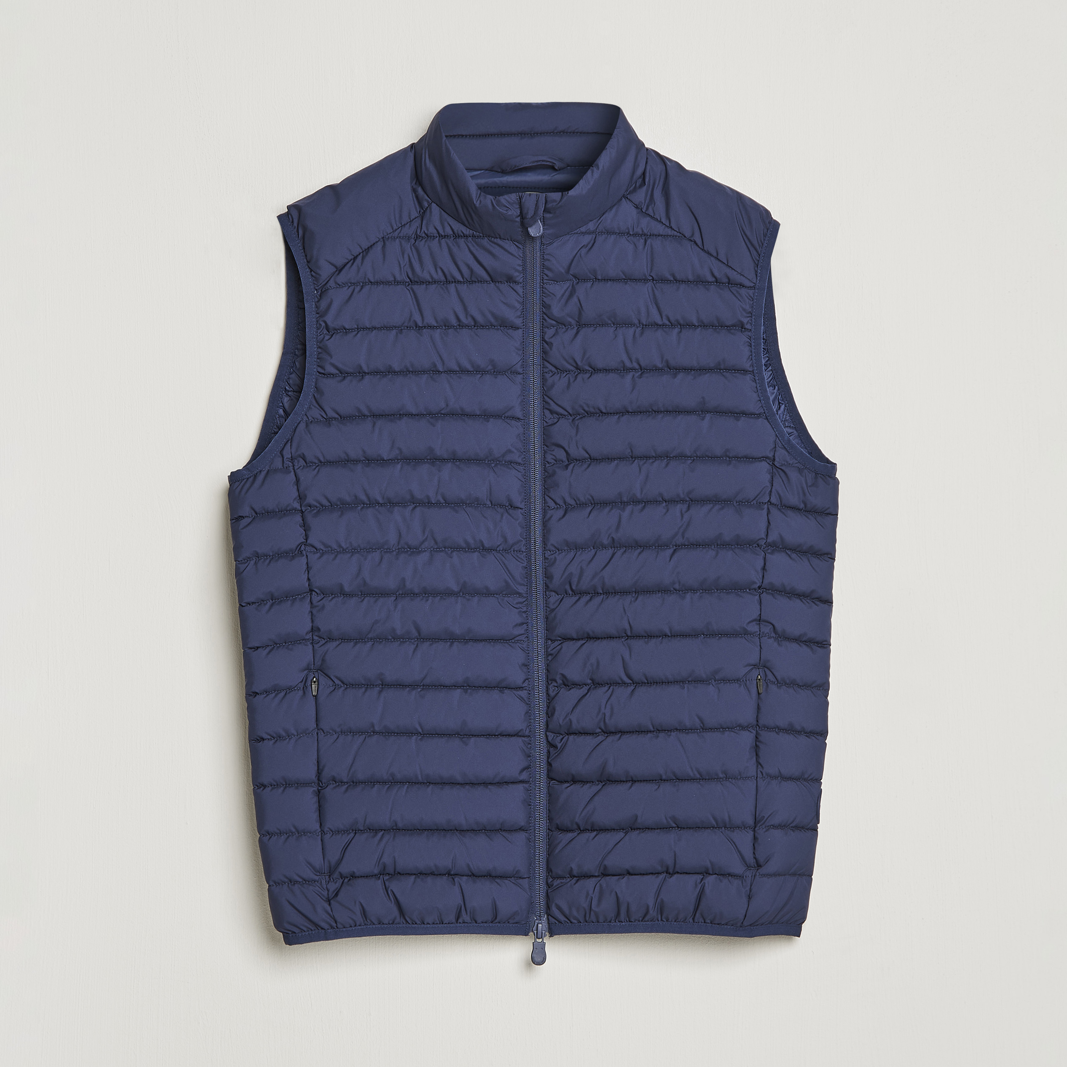 Save The Duck Leonard Lightweight Matt Padded Vest Navy Blue at CareOfCarl.