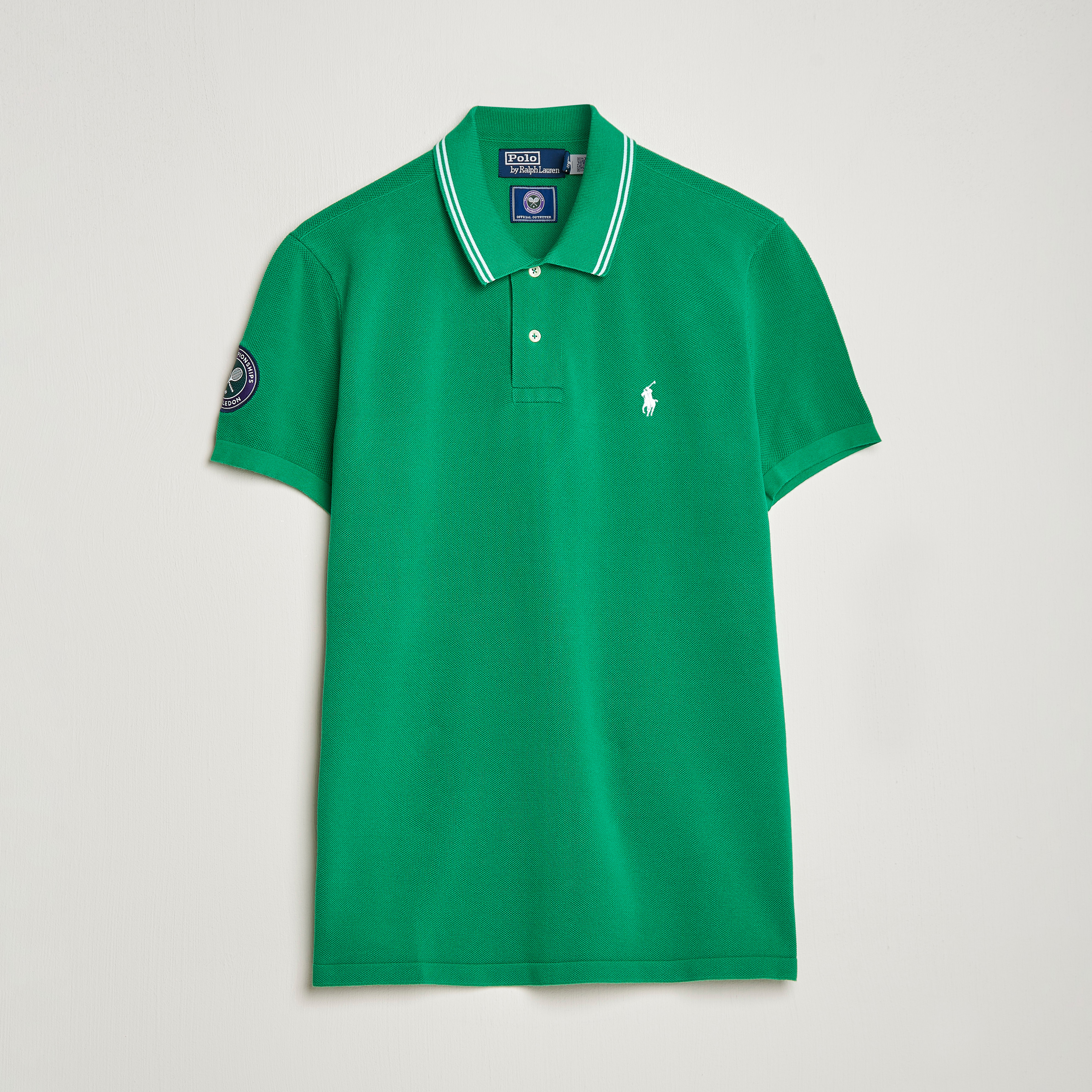 Polo Ralph Lauren Custom Slim Fit Wimbledon Polo Stem Green at CareOfCarl.c