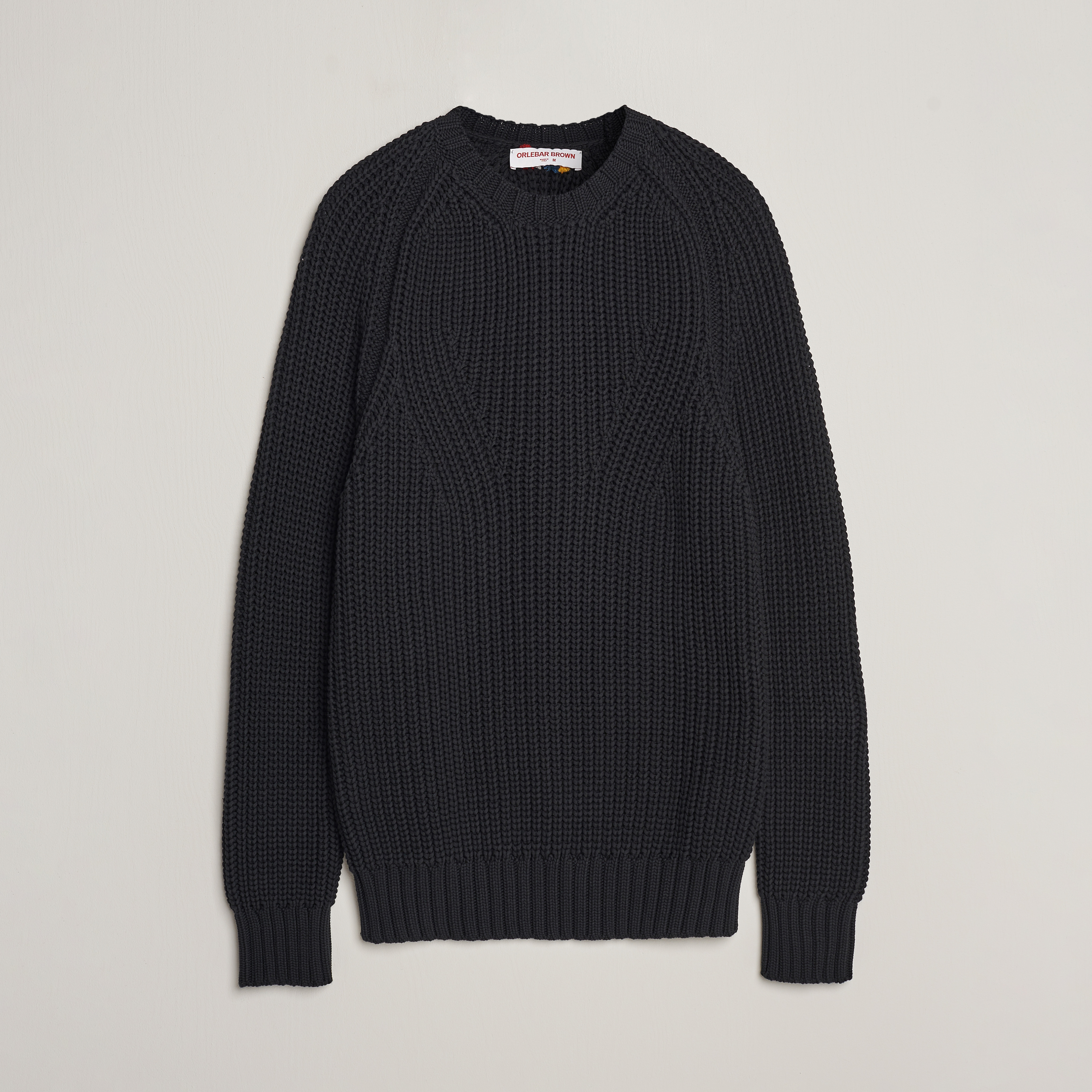 Orlebar Brown Lipen Cable Sweater Black at CareOfCarl.com