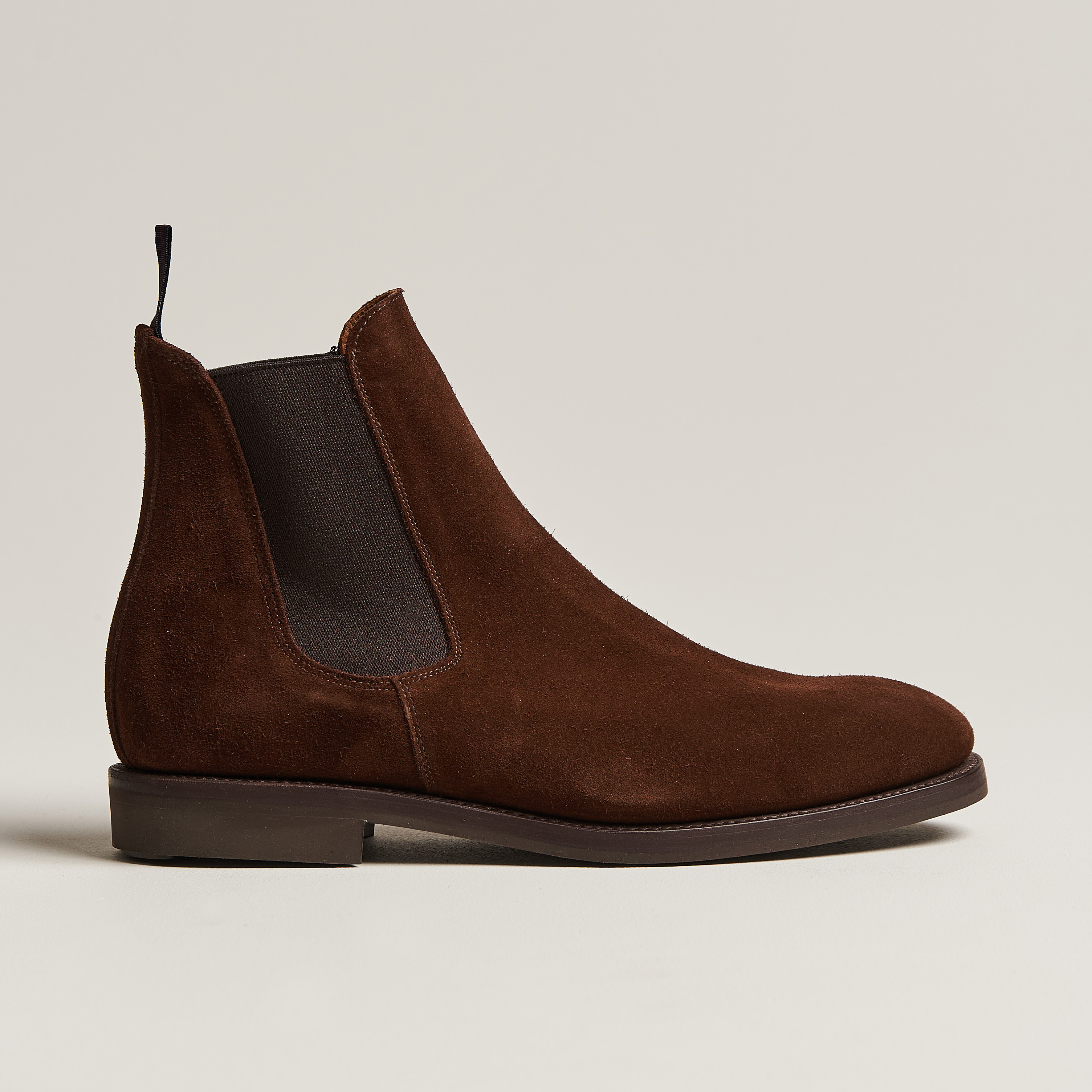 Sanders Liam Chelsea Boot Polo Snuff Suede at CareOfCarl.com