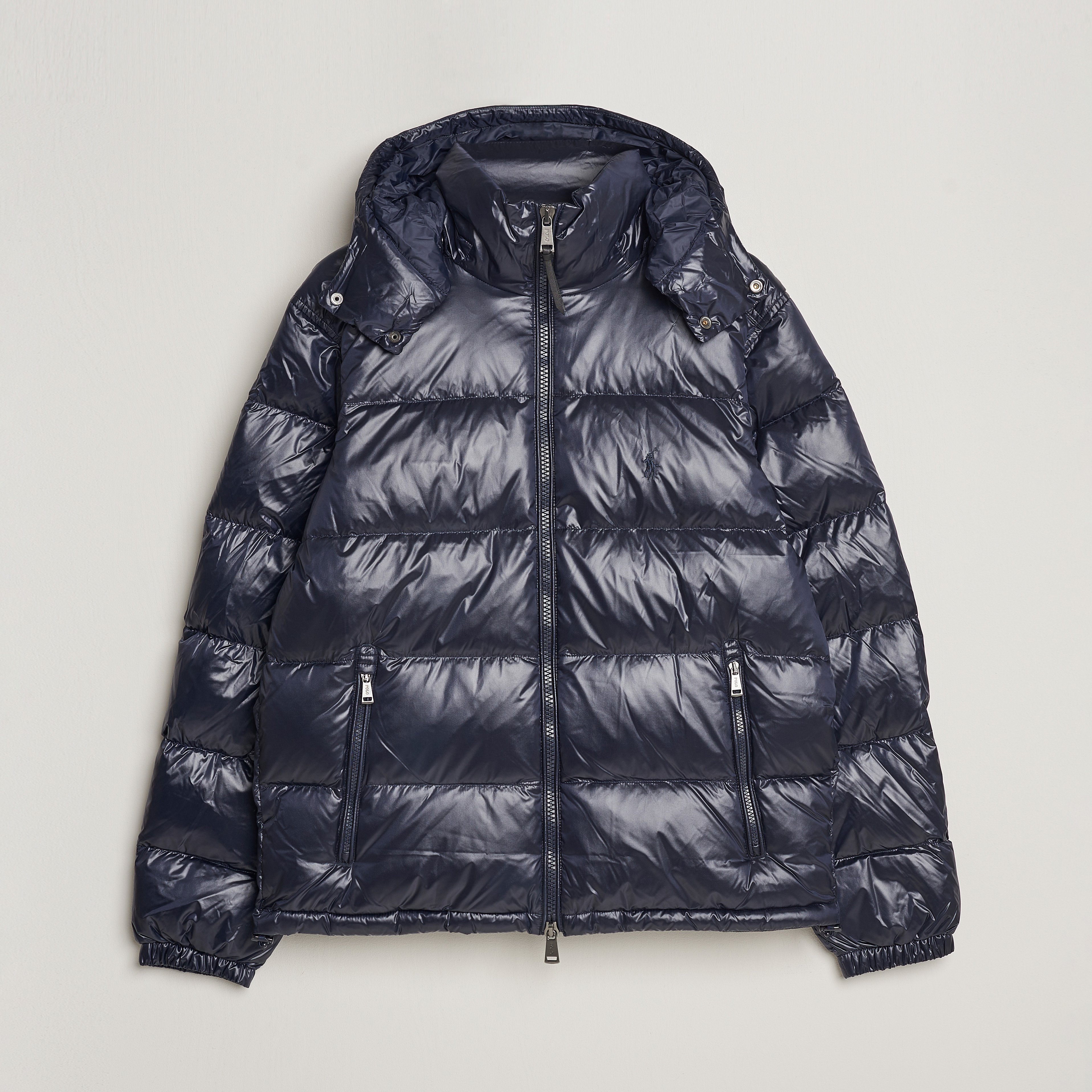 Polo Ralph Lauren Flint Glossy Down Jacket Collection Navy at CareOfCarl.co