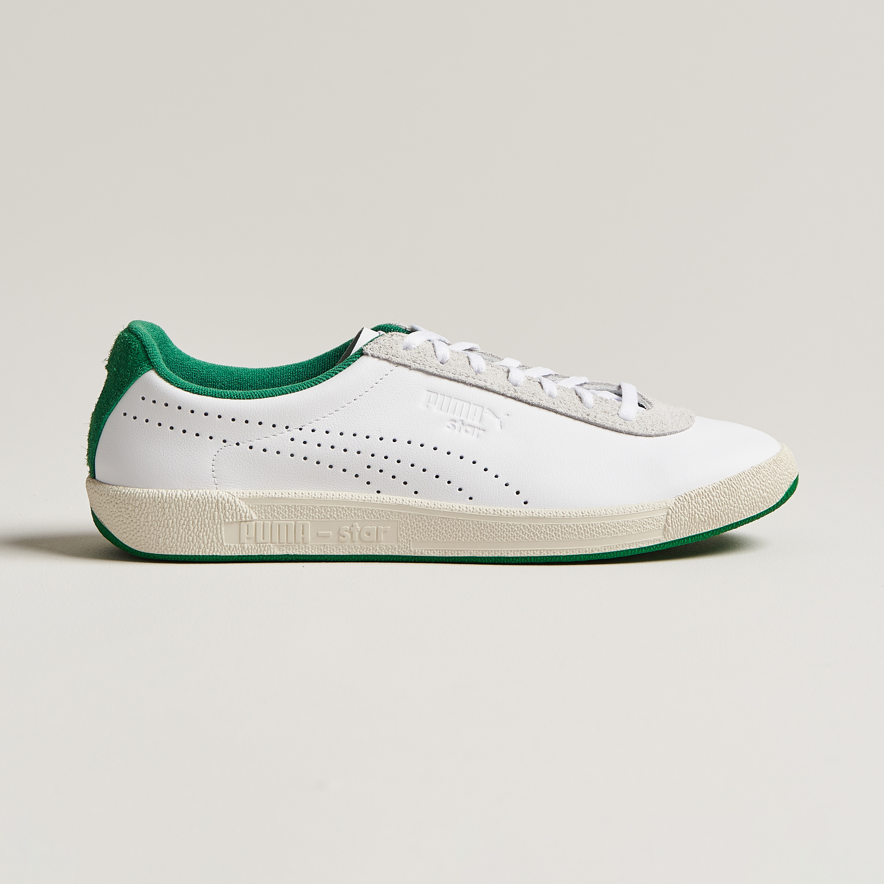 Puma Star OG Tennis Sneaker White/Archive Green at CareOfCarl.com