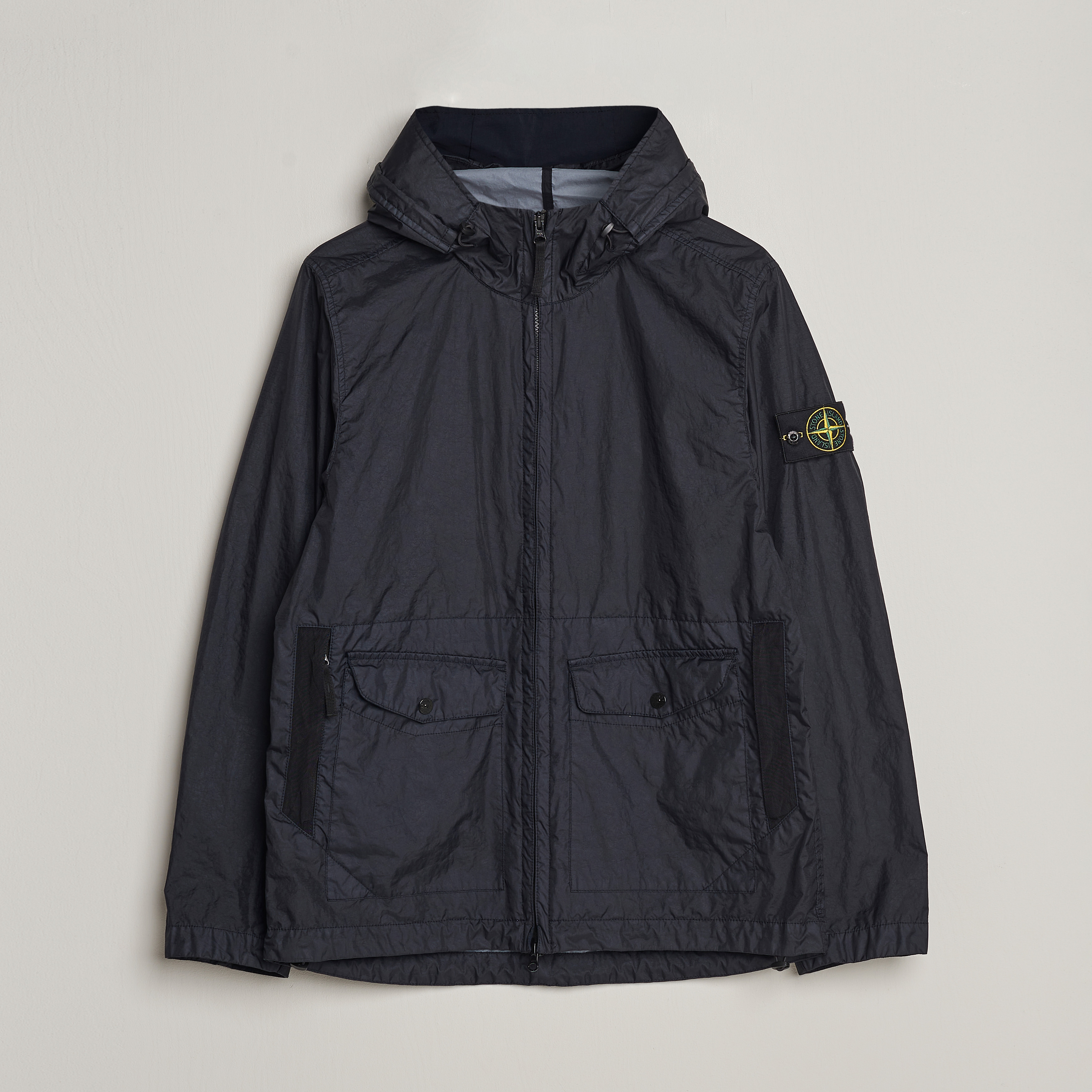 Stone Island Membrana Hooded Jacket Navy Blue at CareOfCarl.com