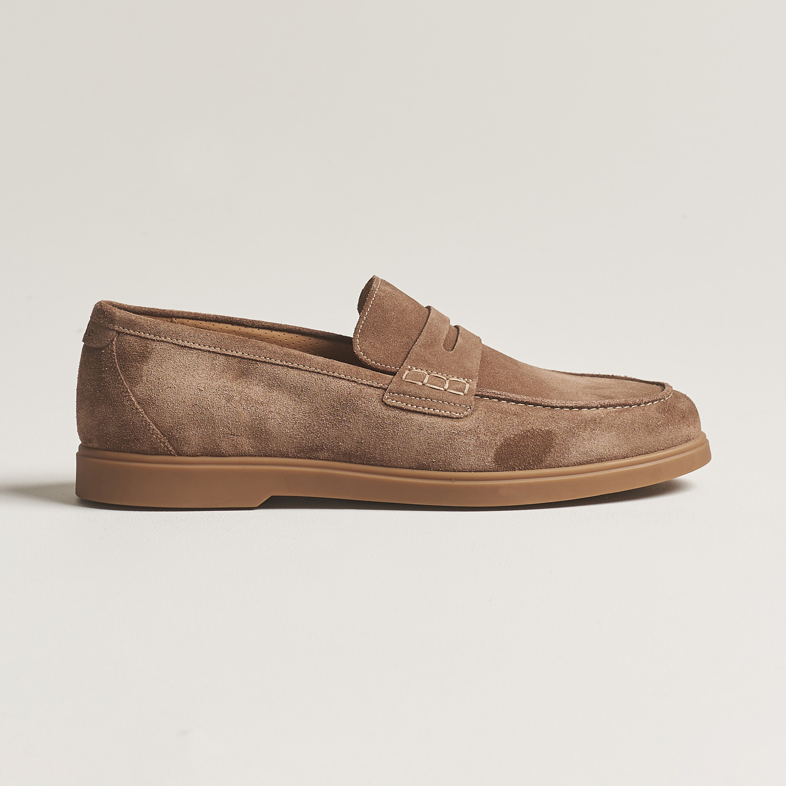 Loake 1880 Lucca Suede Penny Loafer Flint at CareOfCarl.com