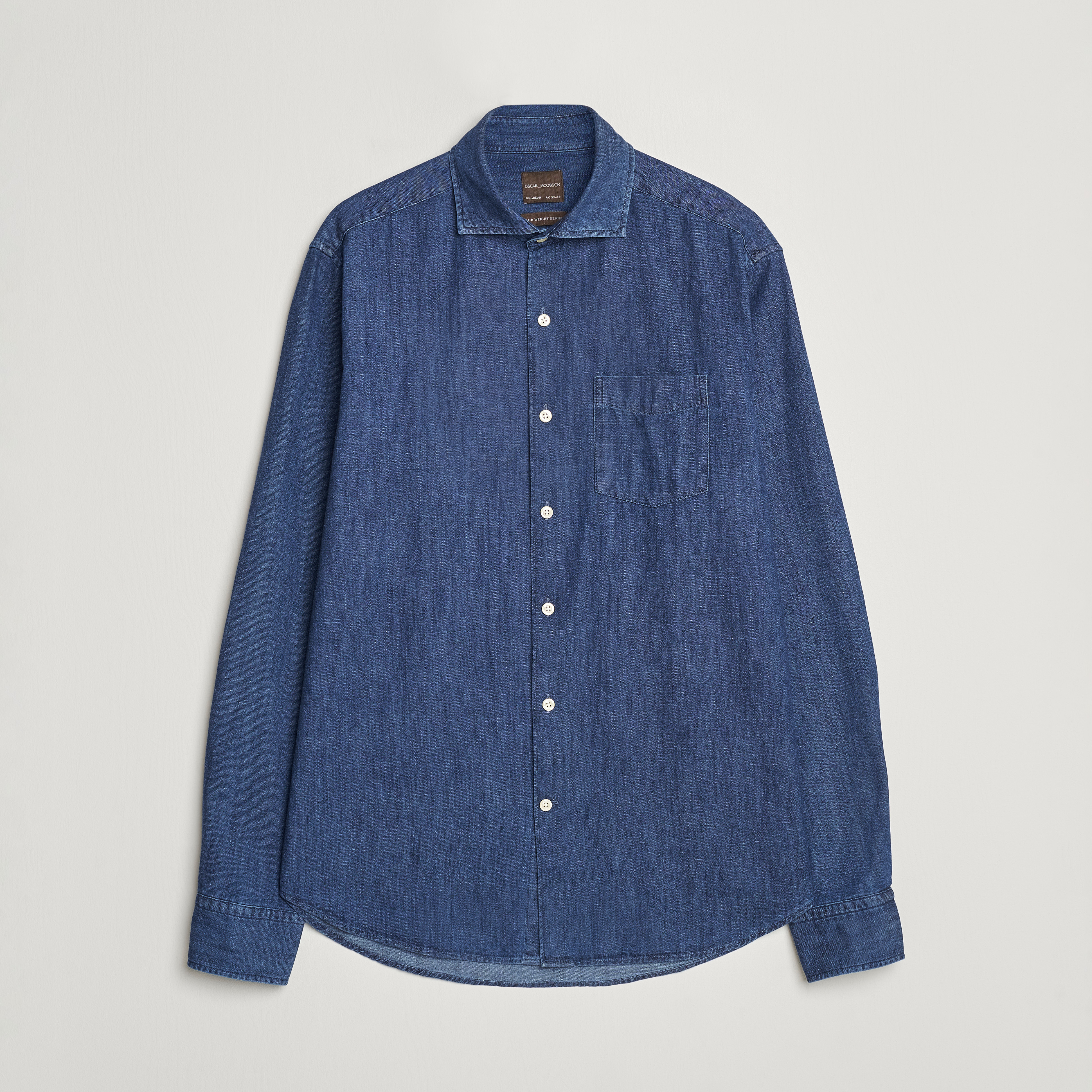 Oscar Jacobson Reg Fit Wide Spread C Dark Indigo Midnight Blue at CareOfCar