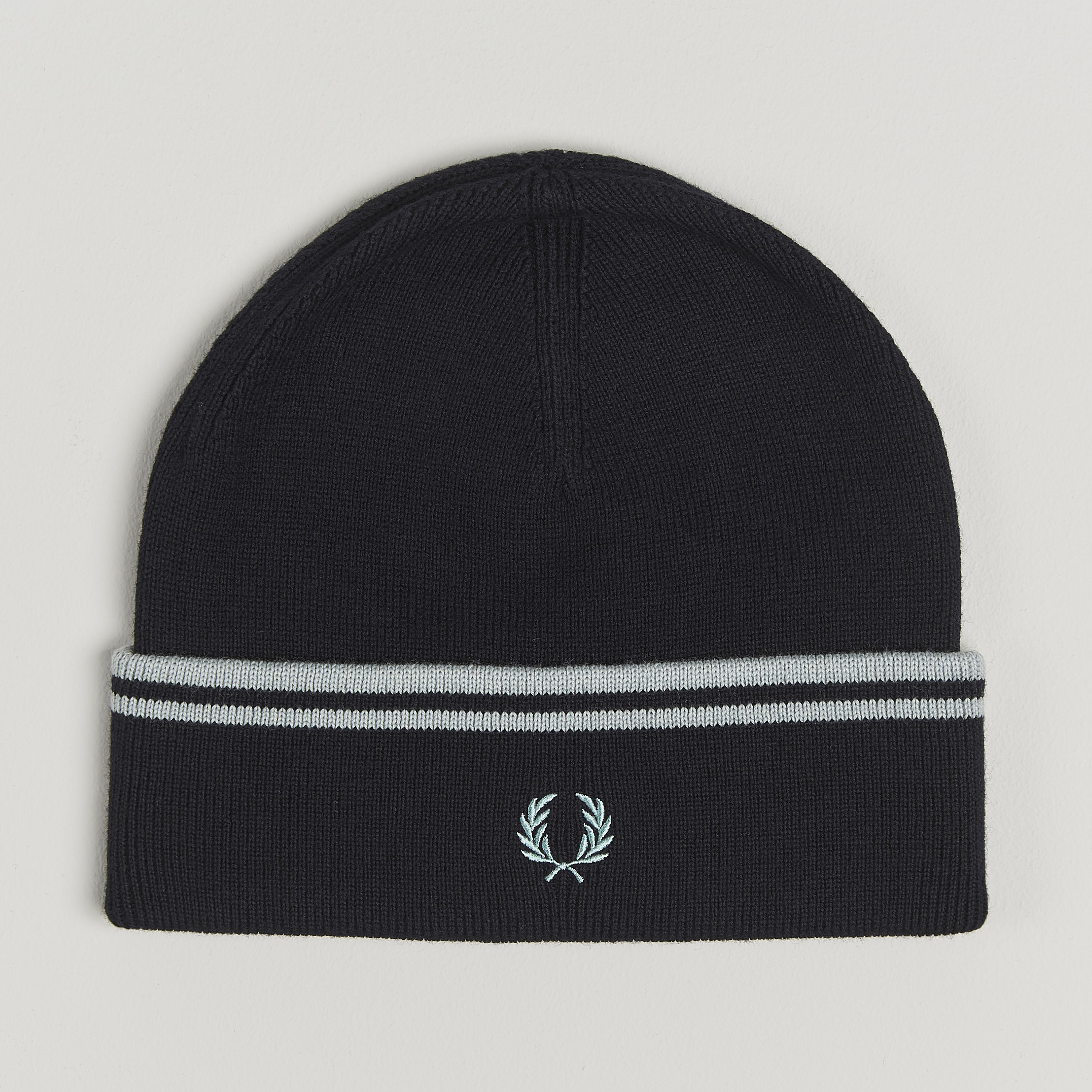 Fred Perry Twin Tipped Merino Beanie Navy at CareOfCarl.com