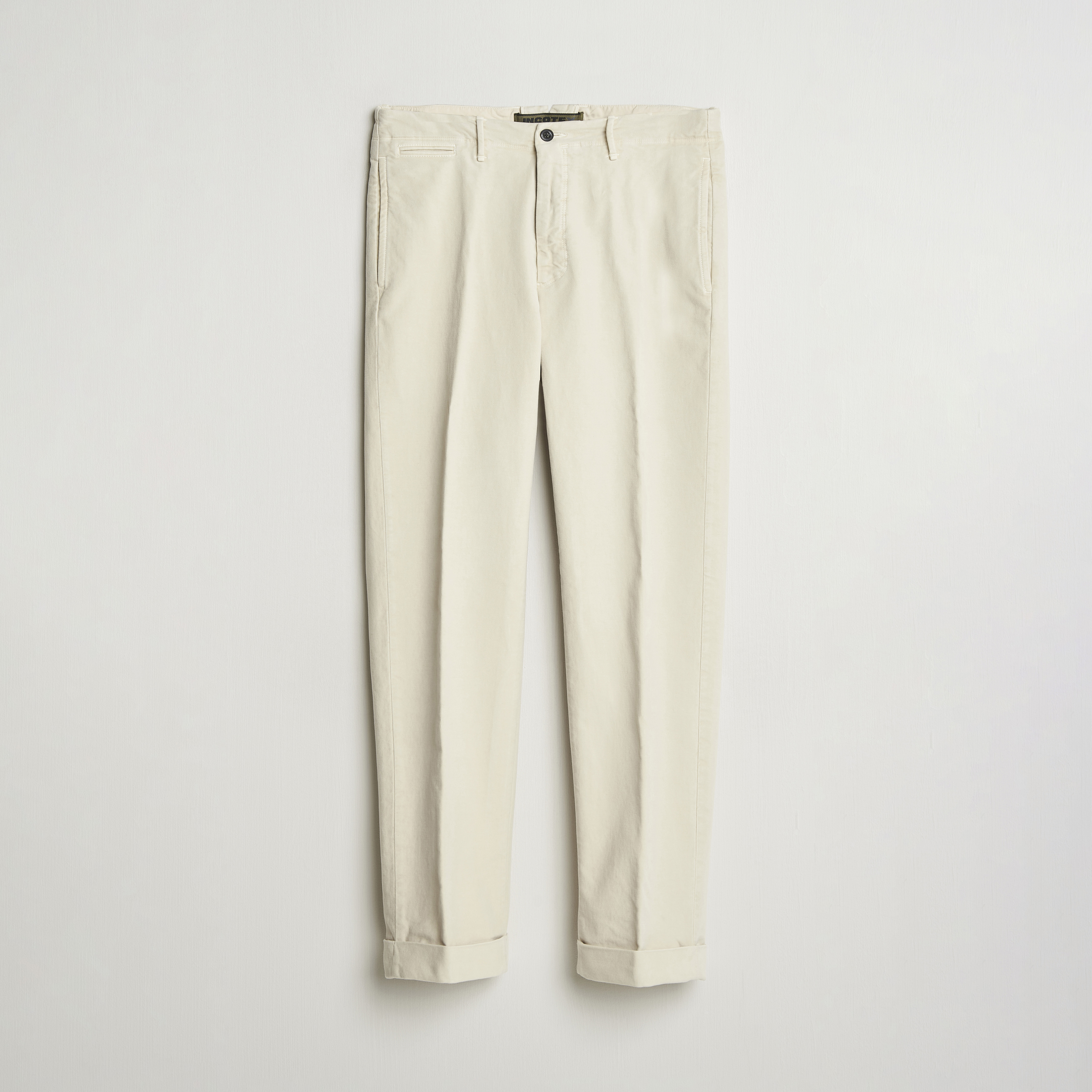 Incotex Regular Fit Moleskin Slacks Off White at CareOfCarl.com