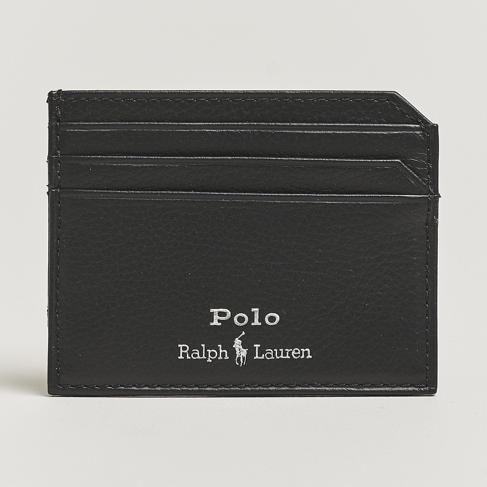 Polo Ralph LaurenPebble Leather Card CaseBlack at CareOfCarl.com