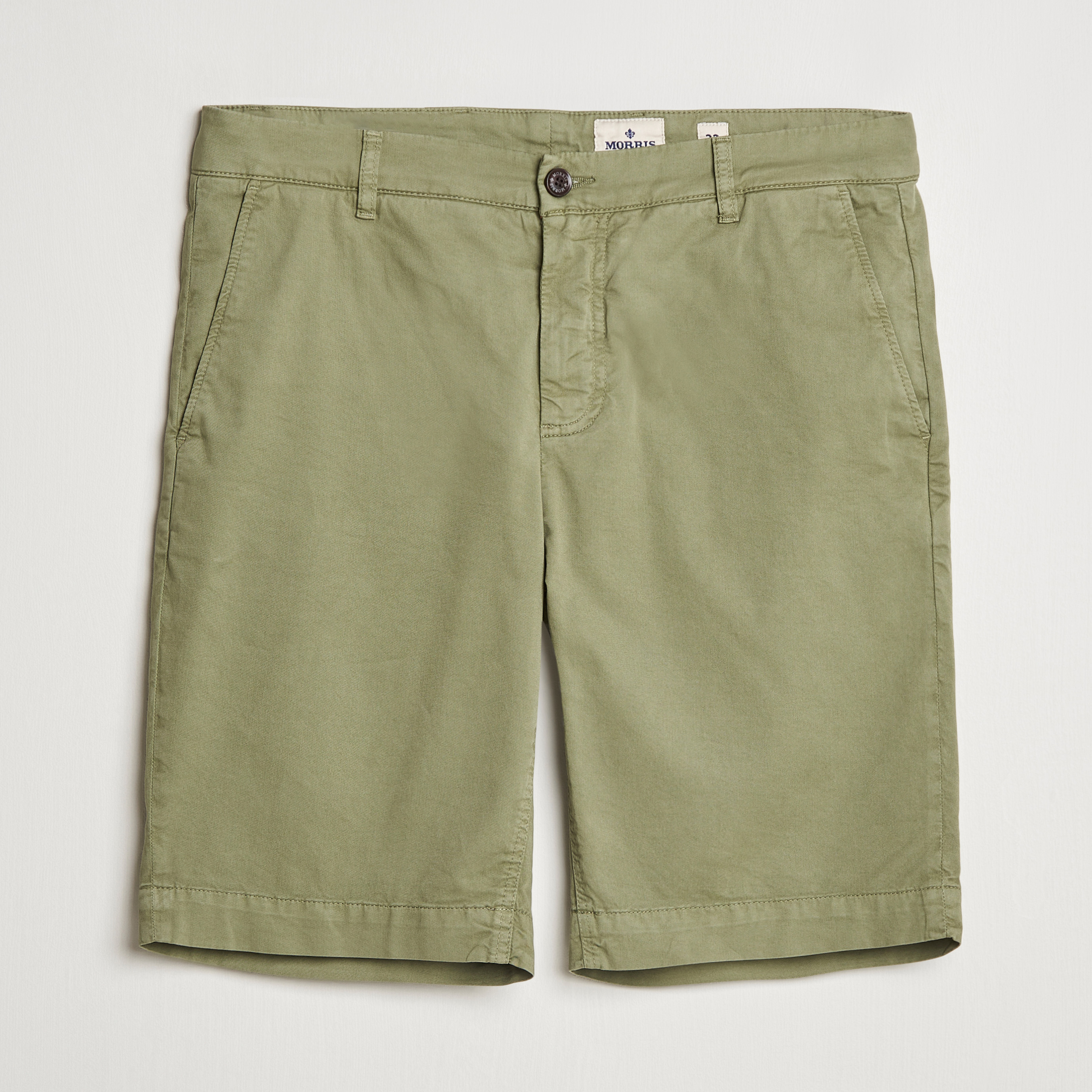 Morris Jefferey Summer Chinos Shorts Olive at CareOfCarl.com
