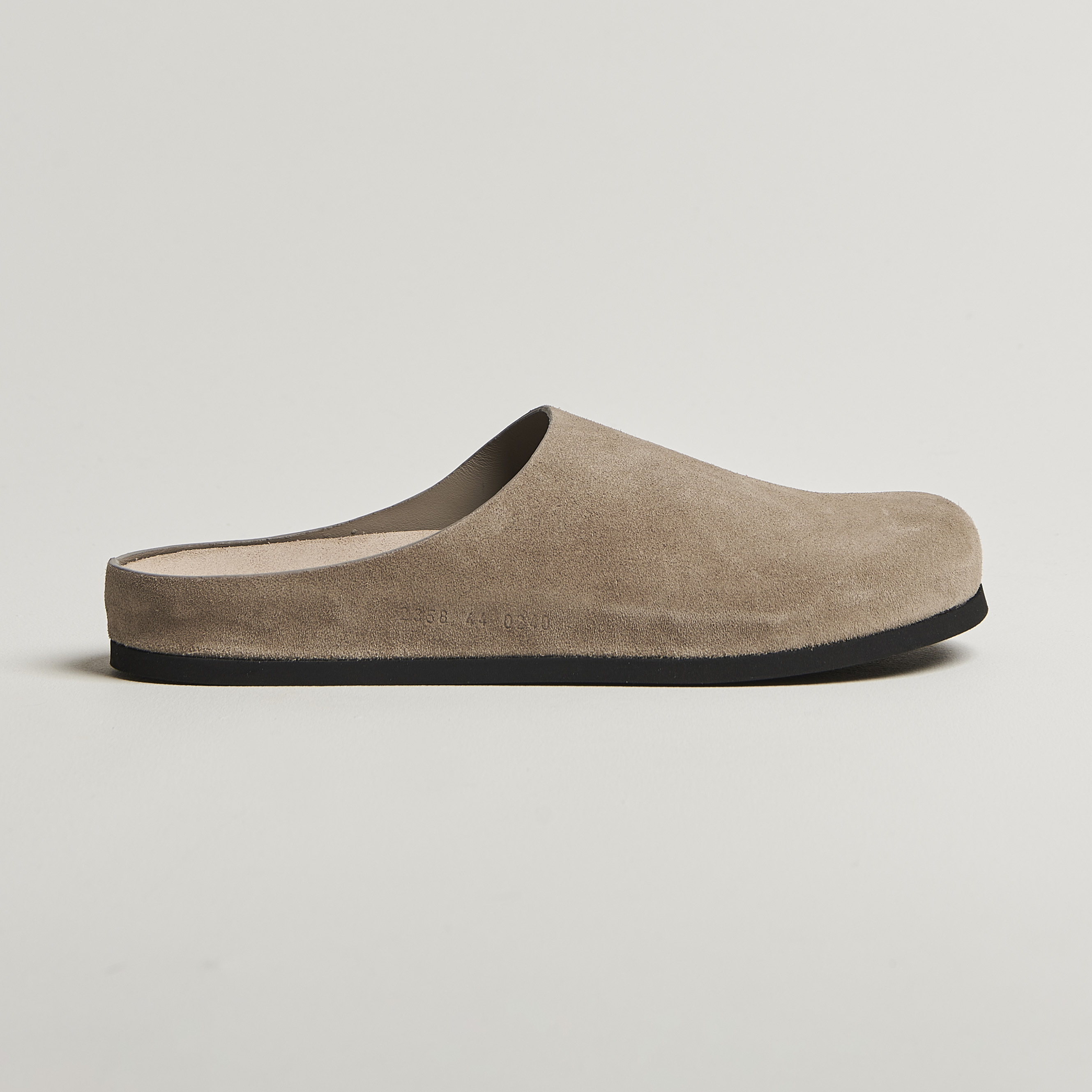 Common Projects Suede Clog Taupe at CareOfCarl.com