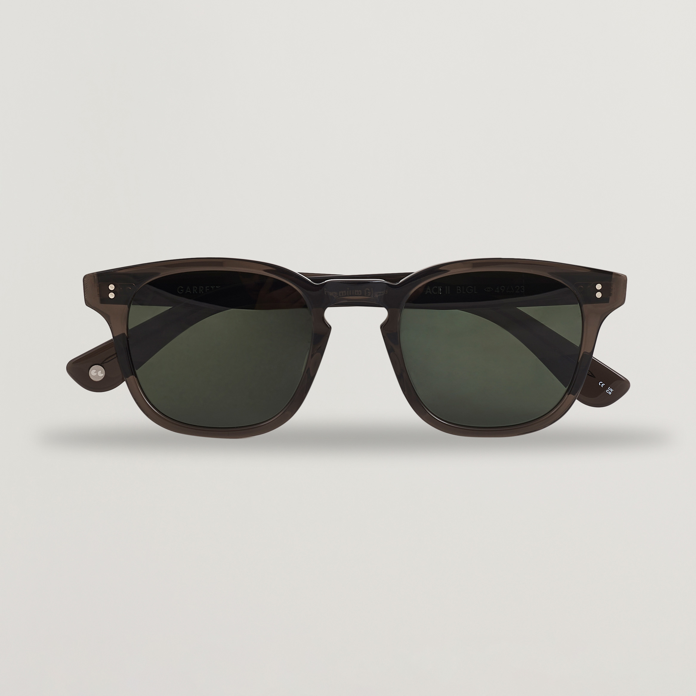 Garrett Leight Ace II 49 Sunglasses Black Glass at CareOfCarl.com