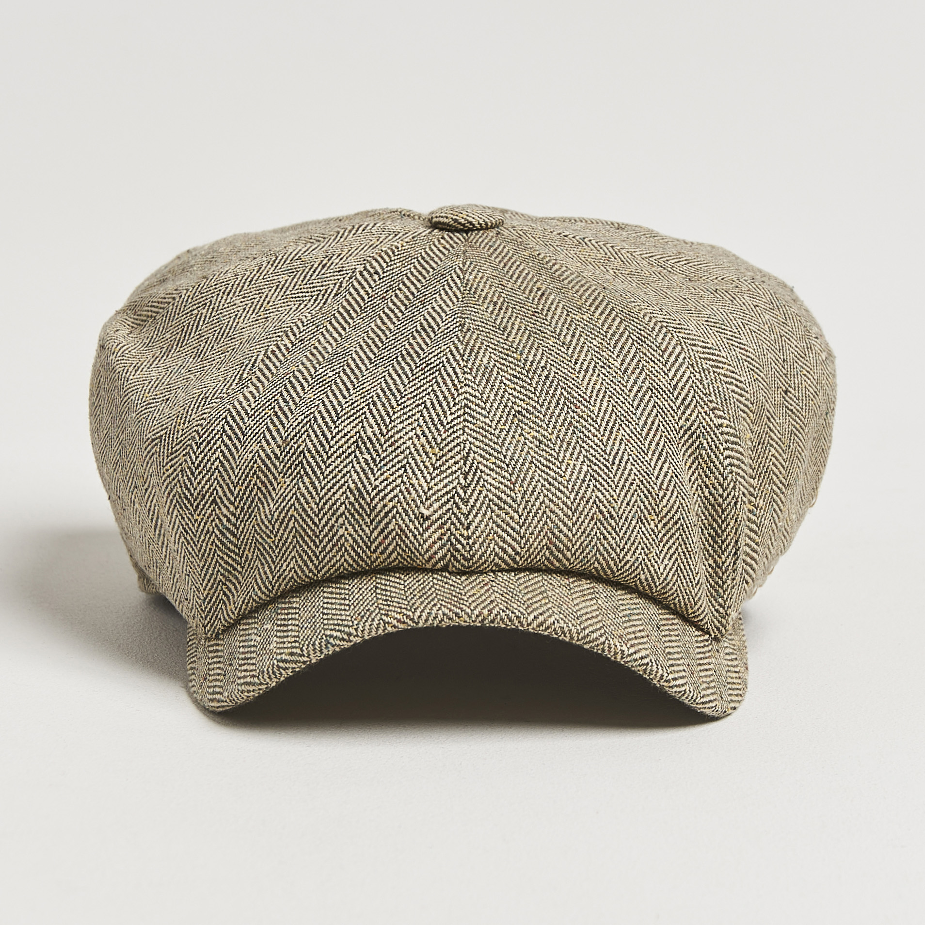 Wigéns Newsboy Retro Herringbone Cap Dark Olive at CareOfCarl.com
