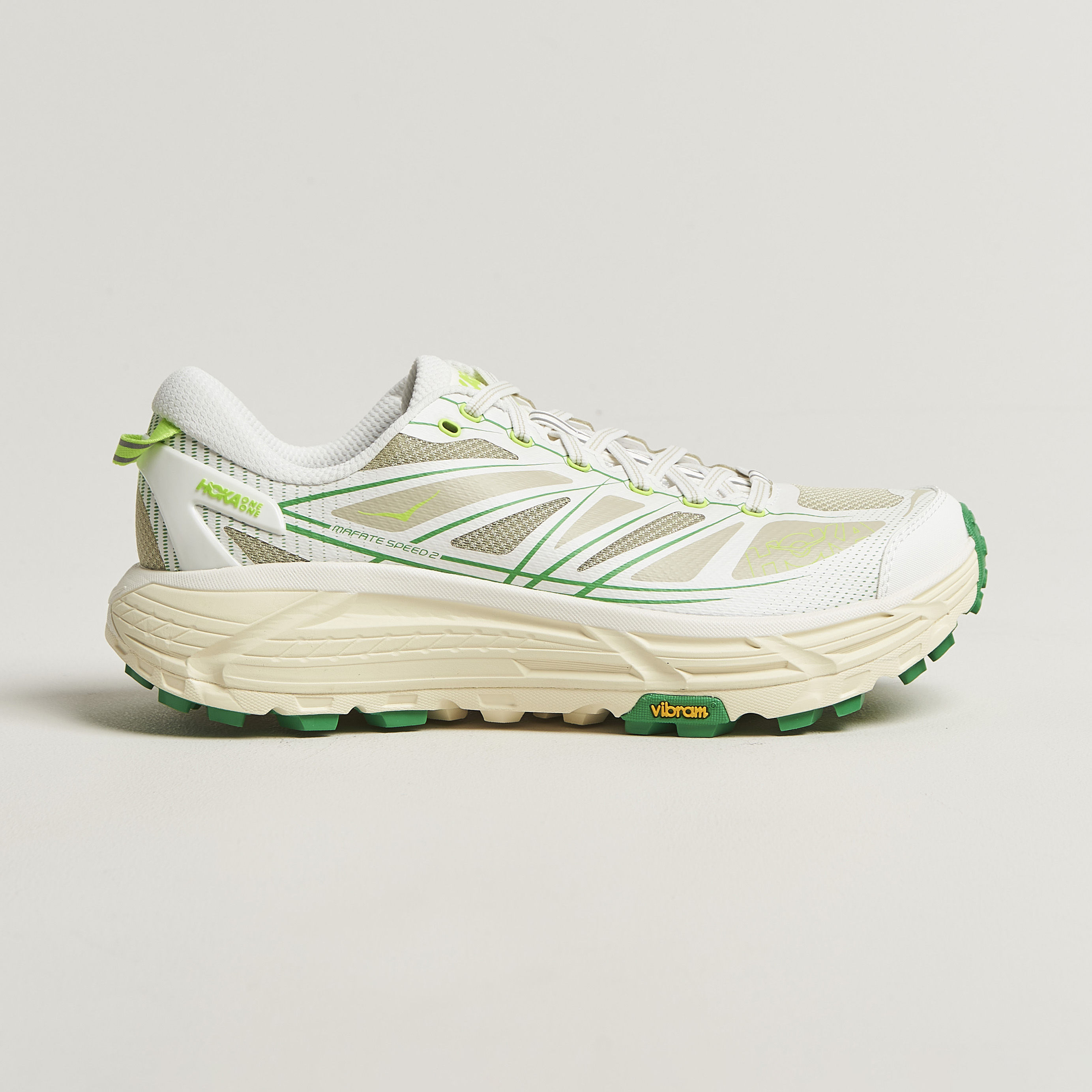 Hoka One Mafate Speed 2 White/Fresh Cut Grass at CareOfCarl.com