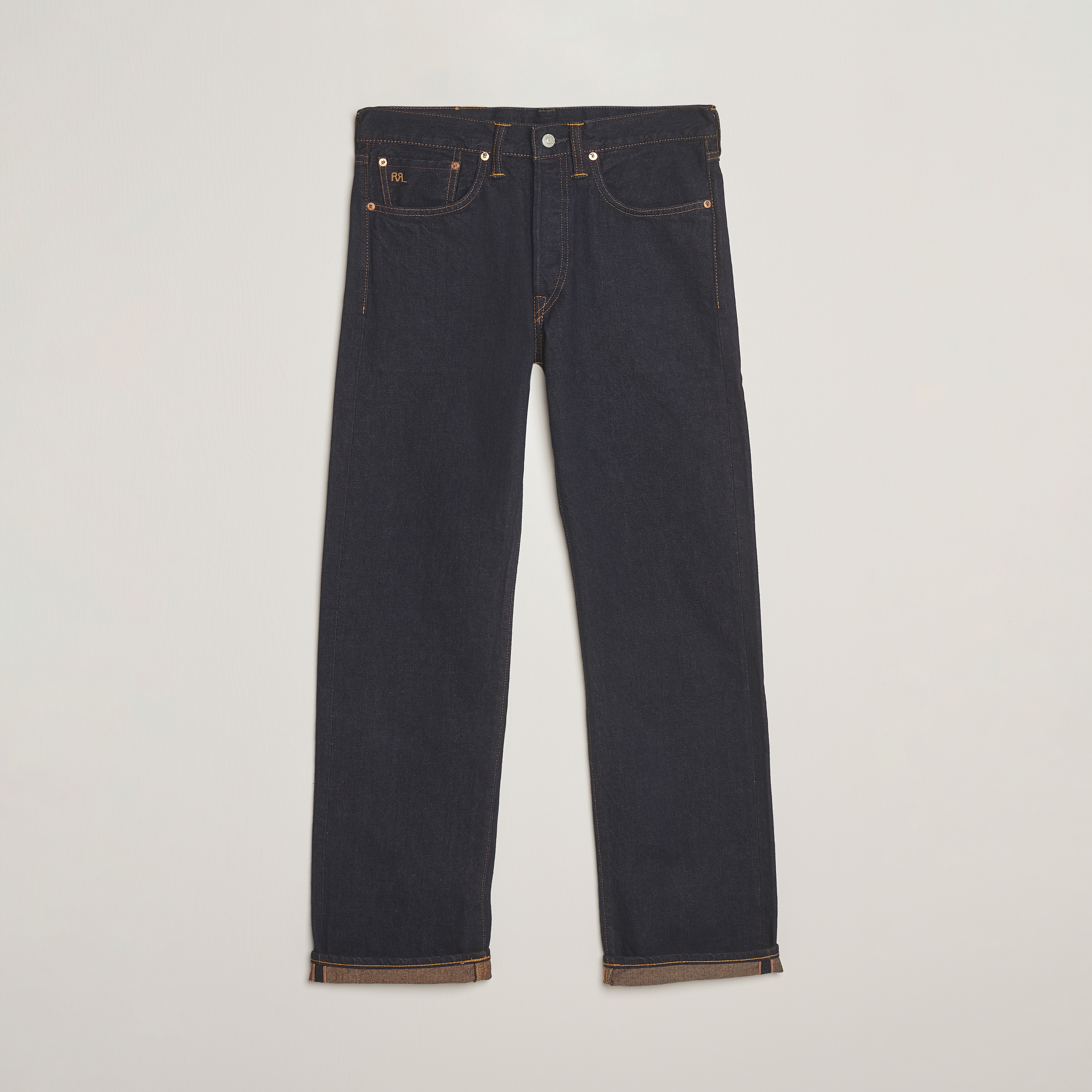 RRL Straight Leg 5-Pocket Denim Once Washed at CareOfCarl.com