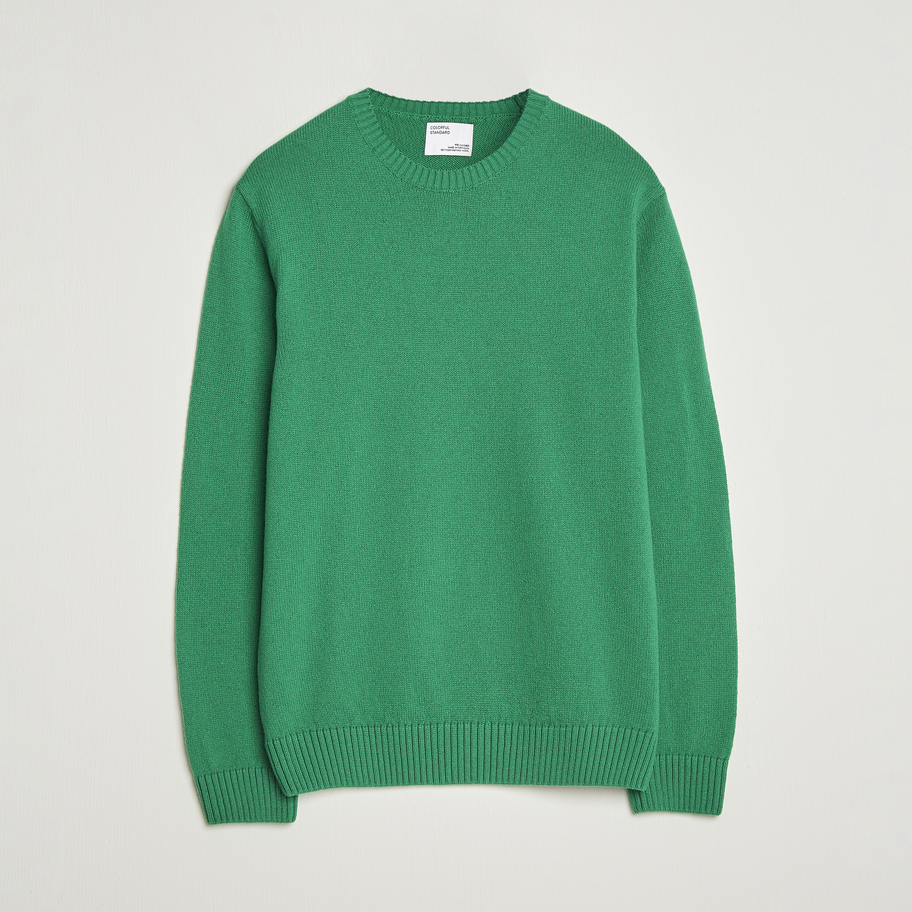 Colorful Standard Classic Merino Wool Crew Neck Kelly Green at CareOfCarl.c