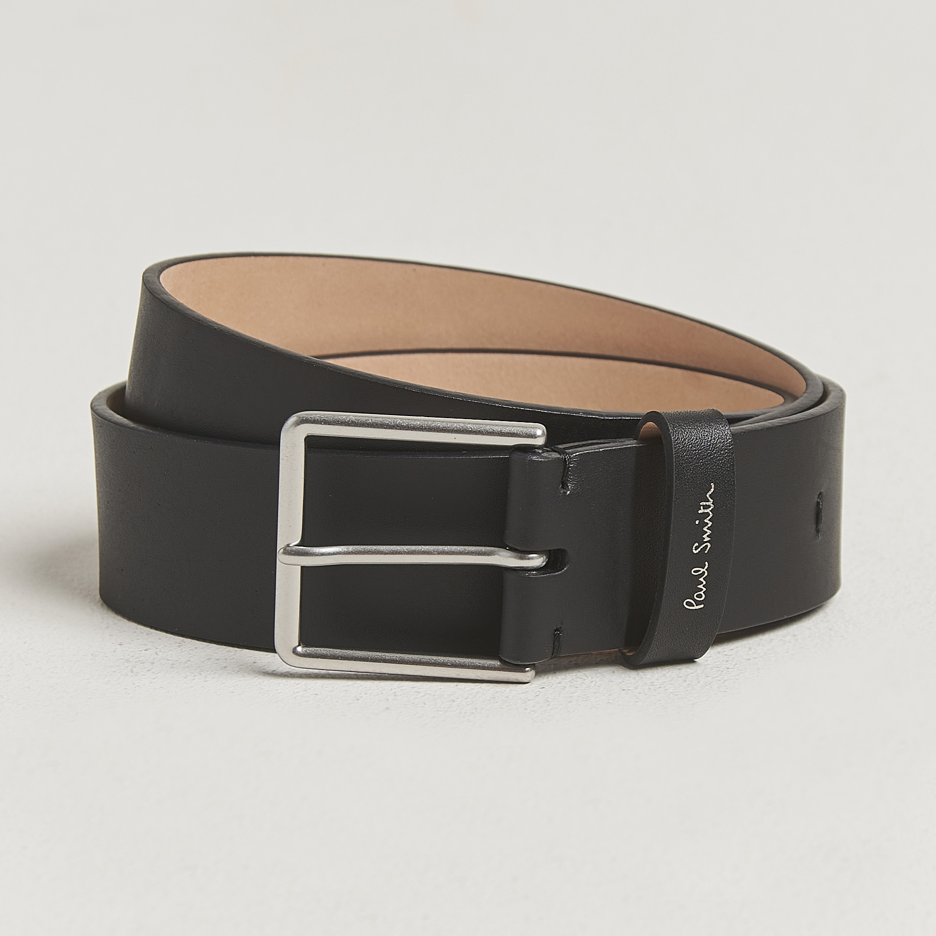 Paul Smith Stitch Leather Belt Black at CareOfCarl.com