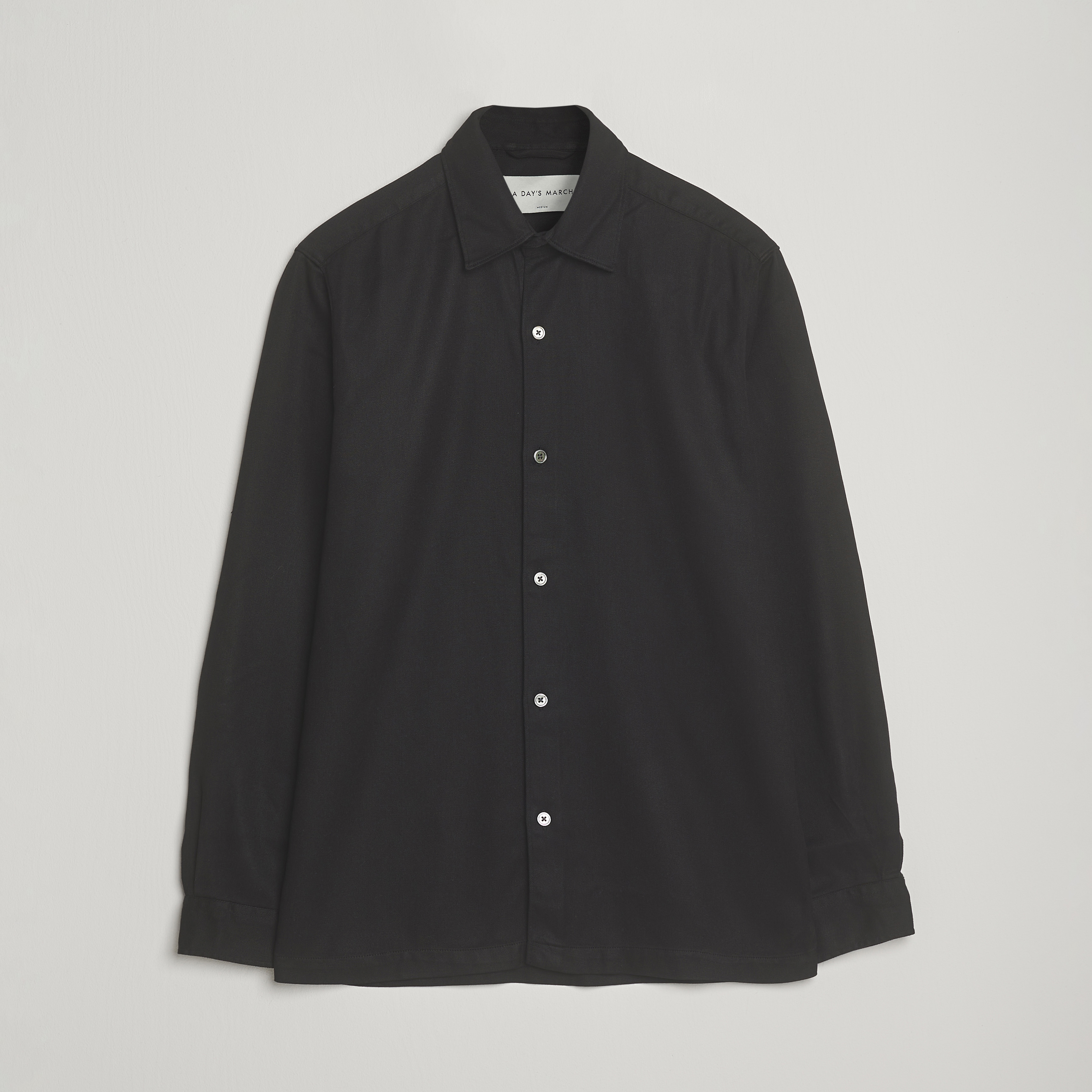 A Day's March Clean Cut Lyocell Shirt Black at CareOfCarl.com