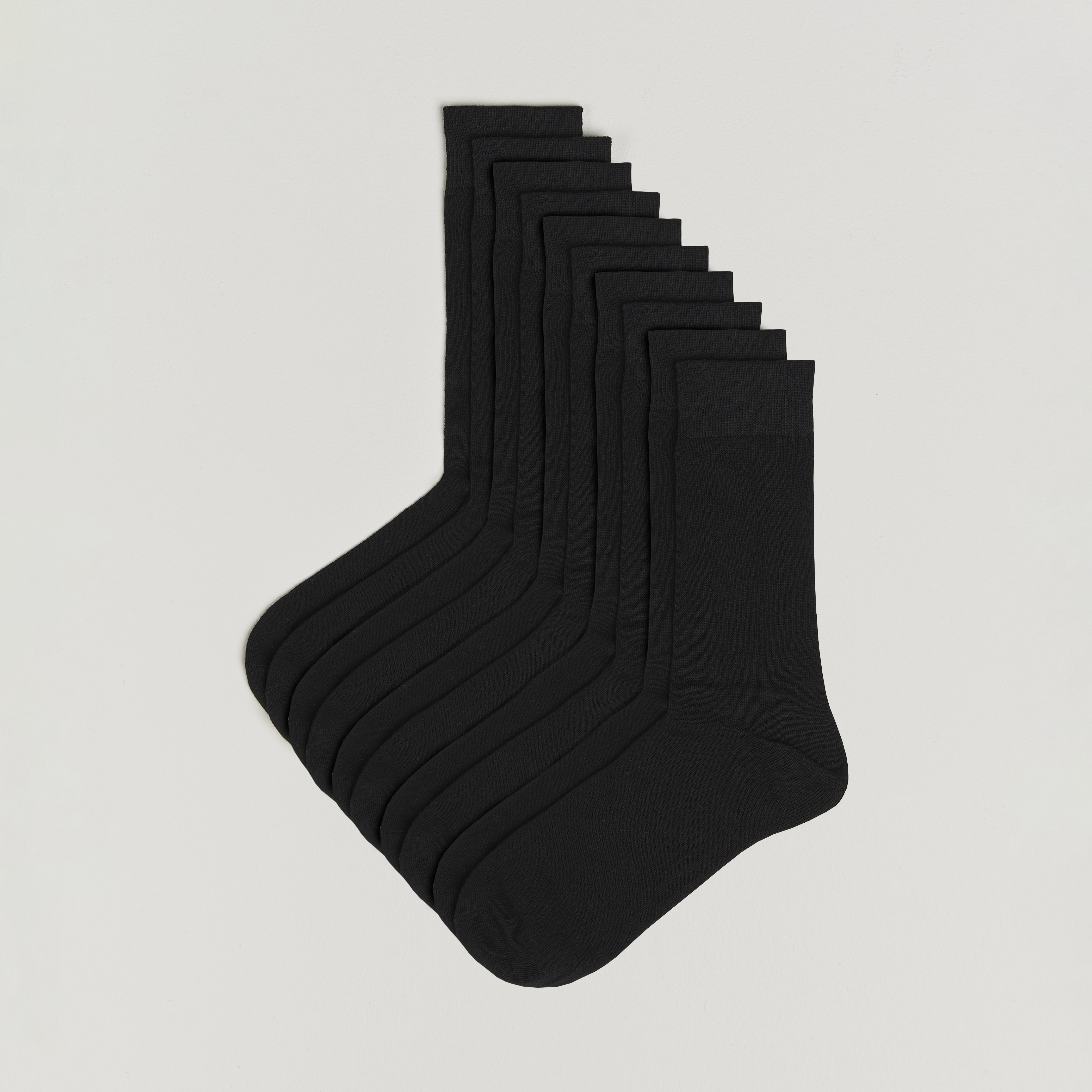 Care with Carl 10-Pack Solid Cotton Socks BLACK at CareOfCarl.com