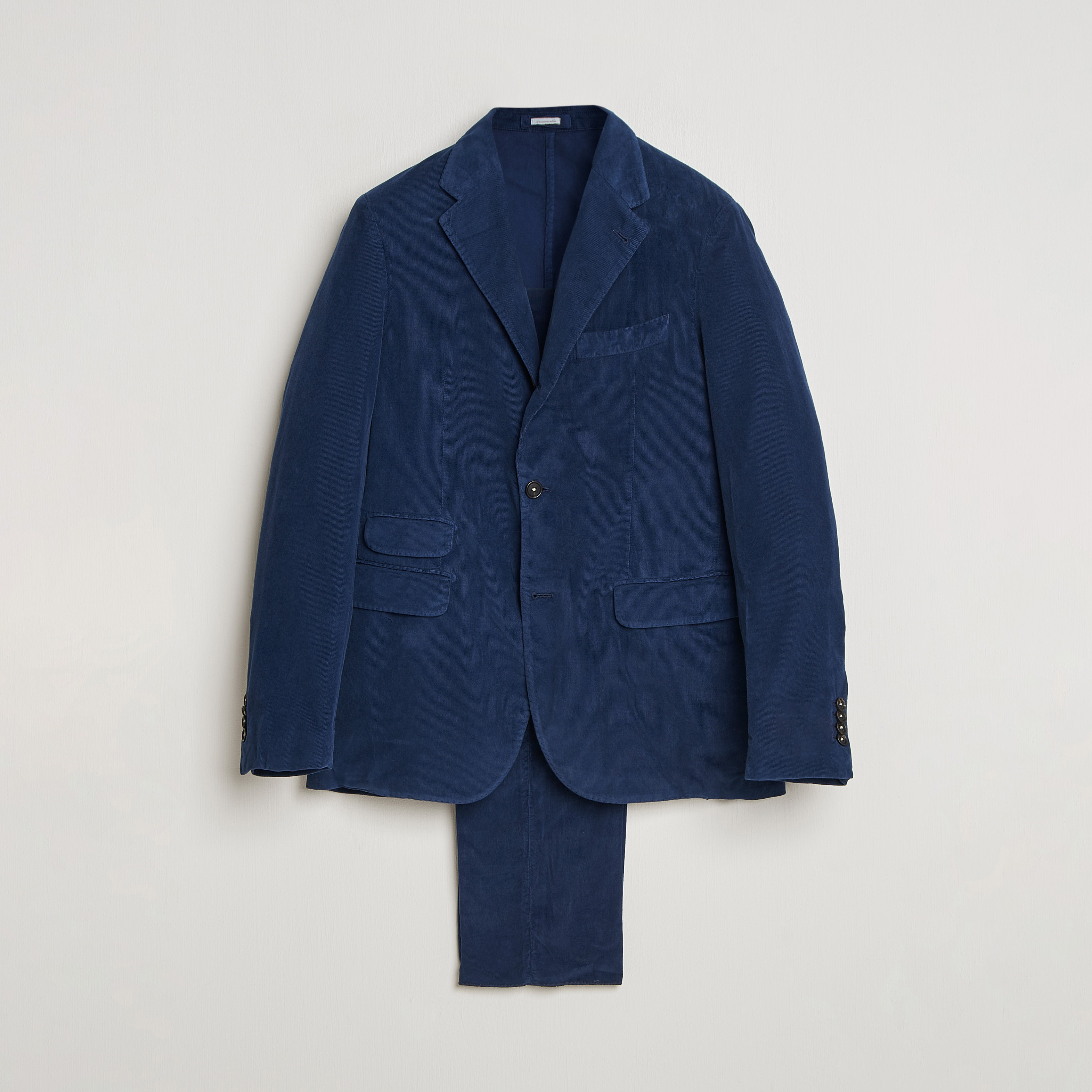 Massimo Alba Sloop Corduroy Suit Midnight Blue at CareOfCarl.com