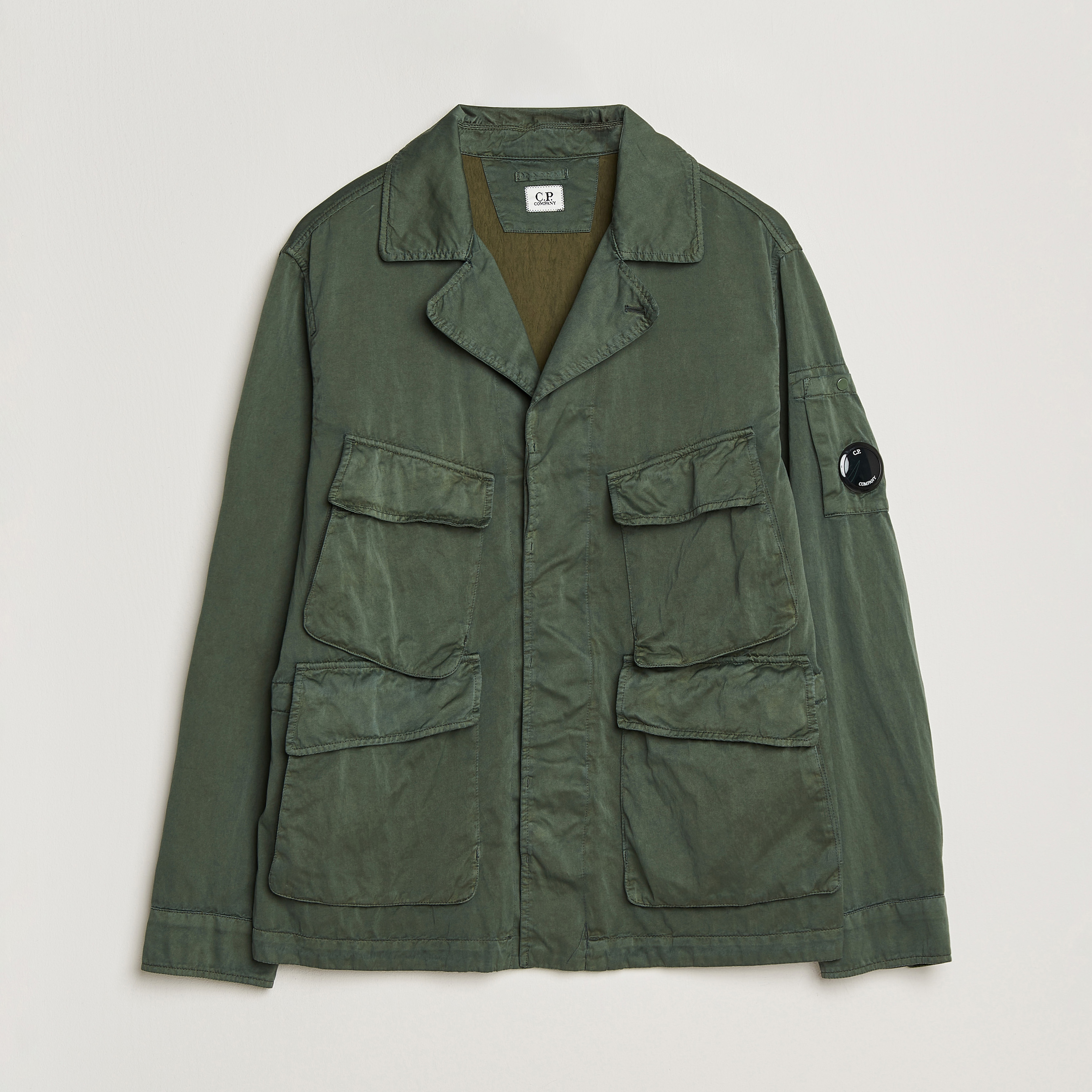 C.P. Company Raso Cinque Cotton Nylon Jungle Jacket Dark Green at CareOfCar