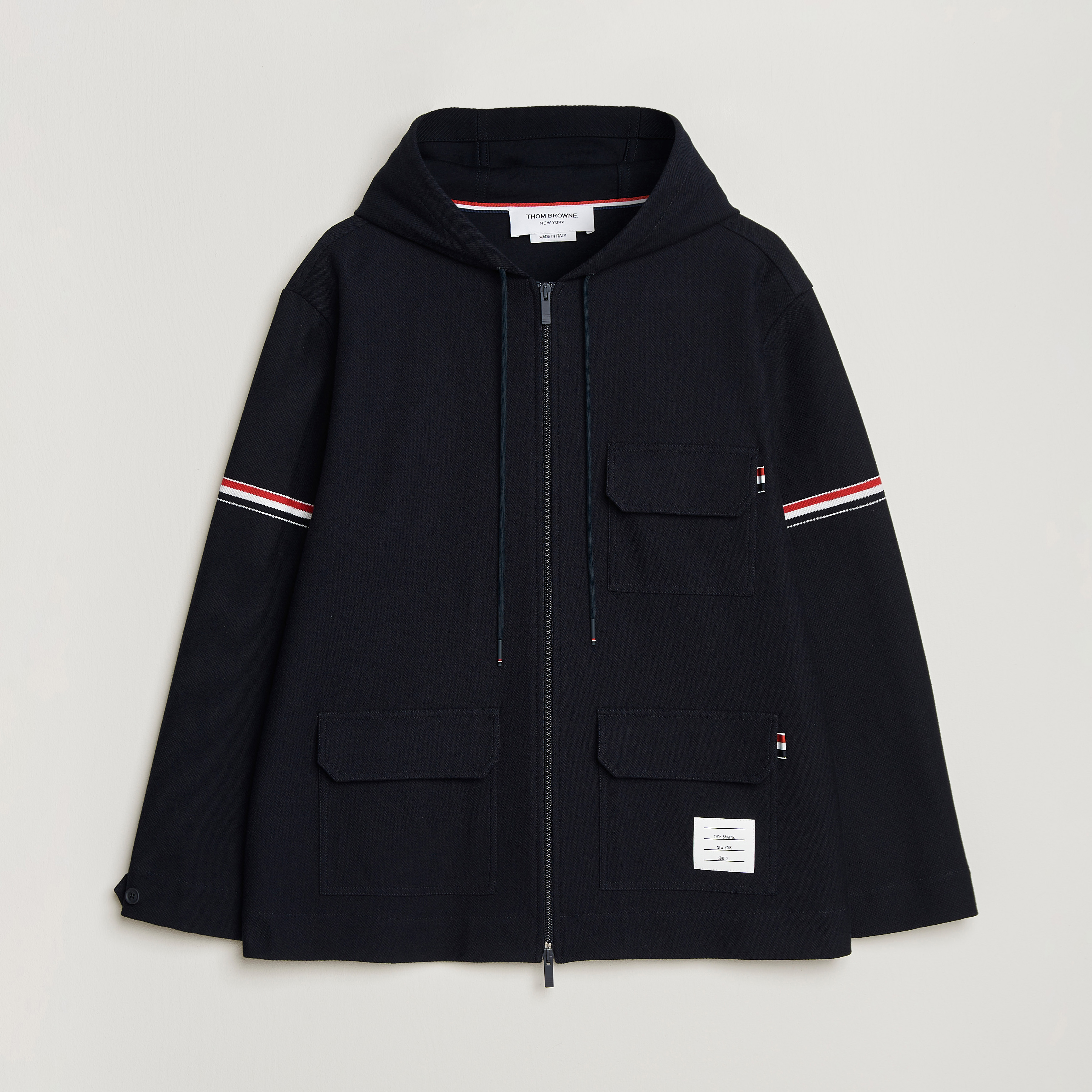 Thom Browne Tech Twill Field Jacket Navy at CareOfCarl.com
